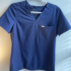Figs | Tops | Figs Navy Blue Scrub Top | Poshmark